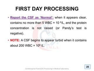 CSF MICROBIOLOGICAL EXAMINATION – I | PDF