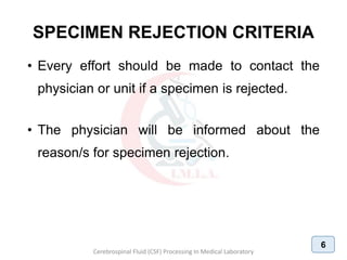 CSF MICROBIOLOGICAL EXAMINATION – I | PDF