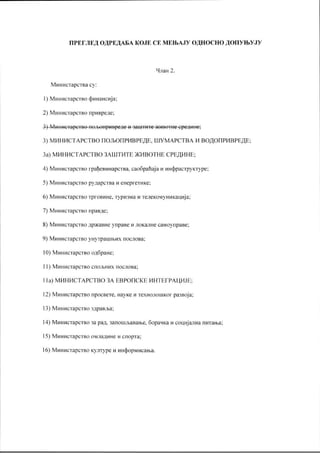 Predlog izm.i dop.zak. o ministarstvima | PDF