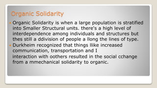 The Functionalist theories :Durkheim, kinsley Davis, Willbert Moore | PPTX