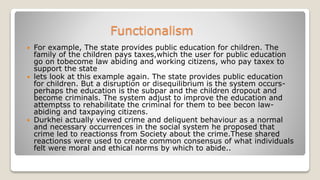 The Functionalist theories :Durkheim, kinsley Davis, Willbert Moore | PPTX