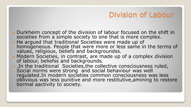 The Functionalist theories :Durkheim, kinsley Davis, Willbert Moore | PPT