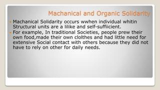 The Functionalist theories :Durkheim, kinsley Davis, Willbert Moore | PPTX