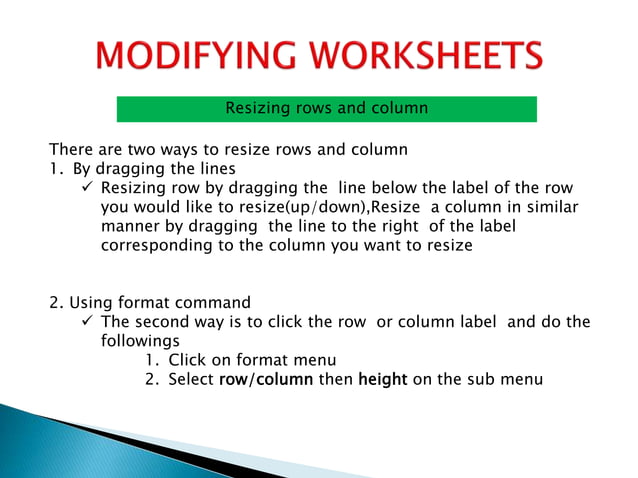 02.modifying worksheet | PPTX