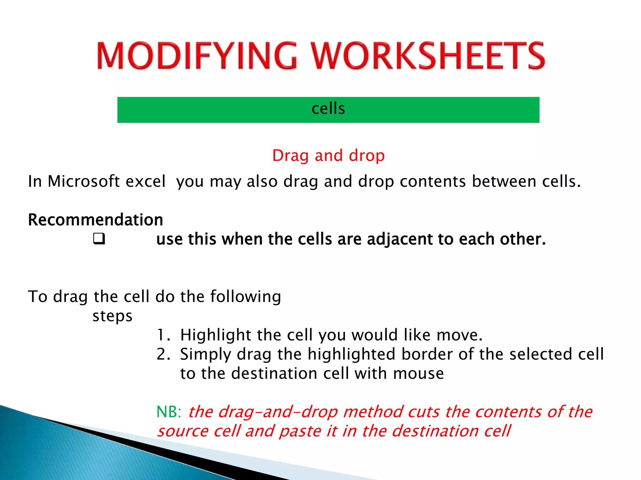 02.modifying worksheet | PPTX