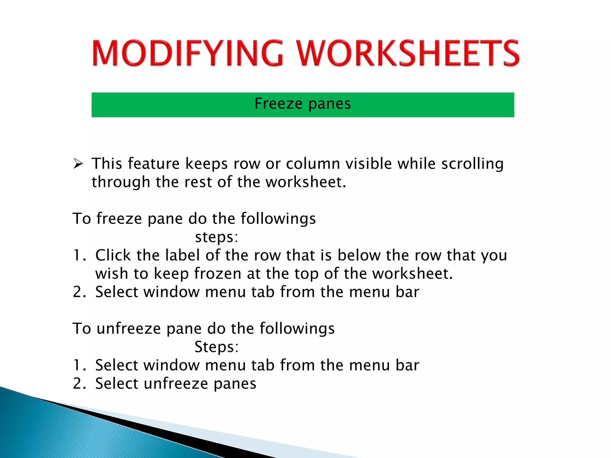 02.modifying worksheet | PPTX