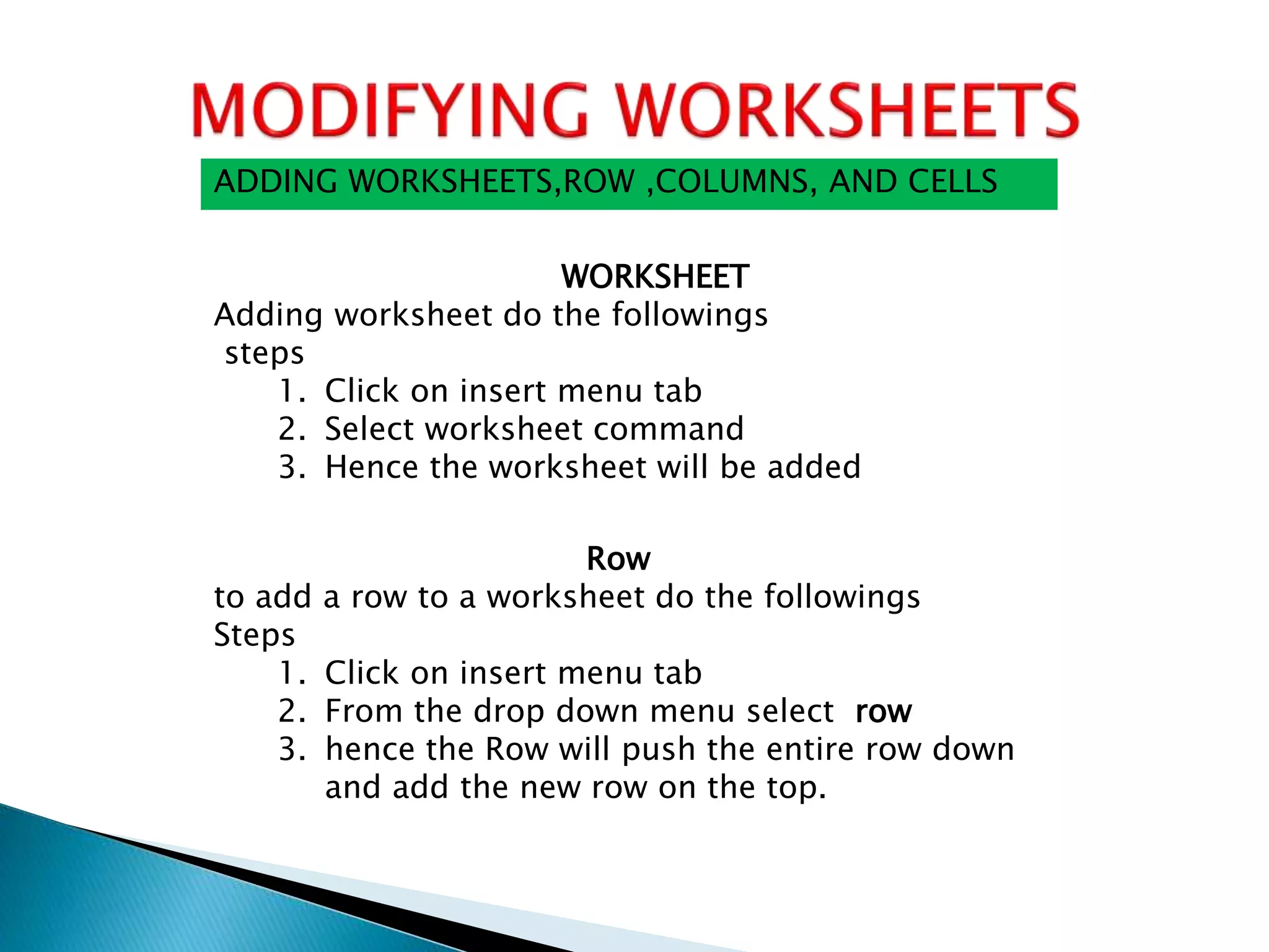 02.modifying worksheet | PPTX