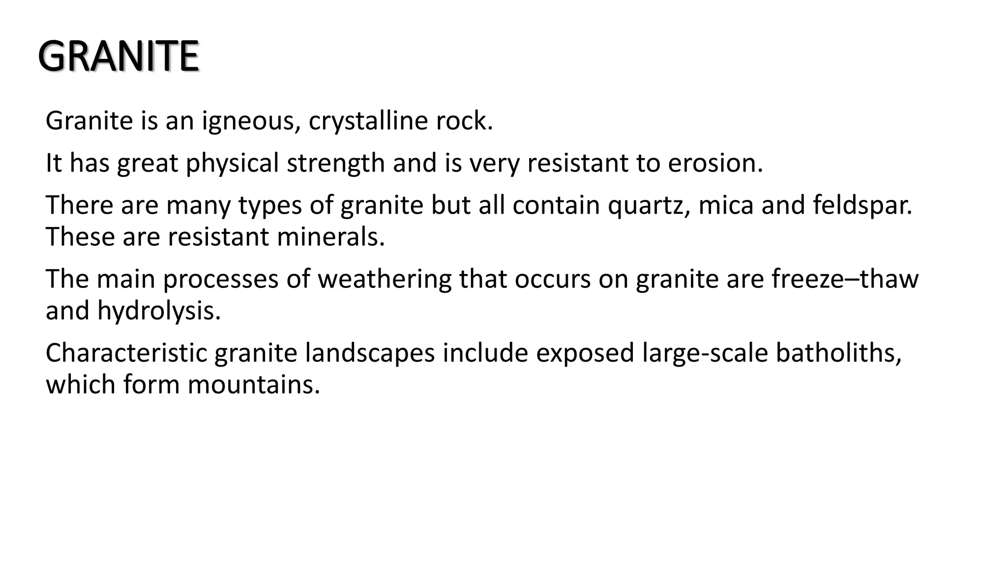 AS GEOGRAPHY - ROCKS AND WEATHERING: WEATHERING AND ROCKS | PPTX