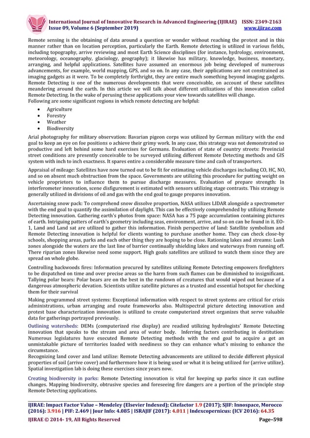 REMOTE SENSING AND GEOGRAPHIC INFORMATION SYSTEMS | PDF REMOTE SENSING AND GEOGRAPHIC INFORMATION SYSTEMS | PDF
