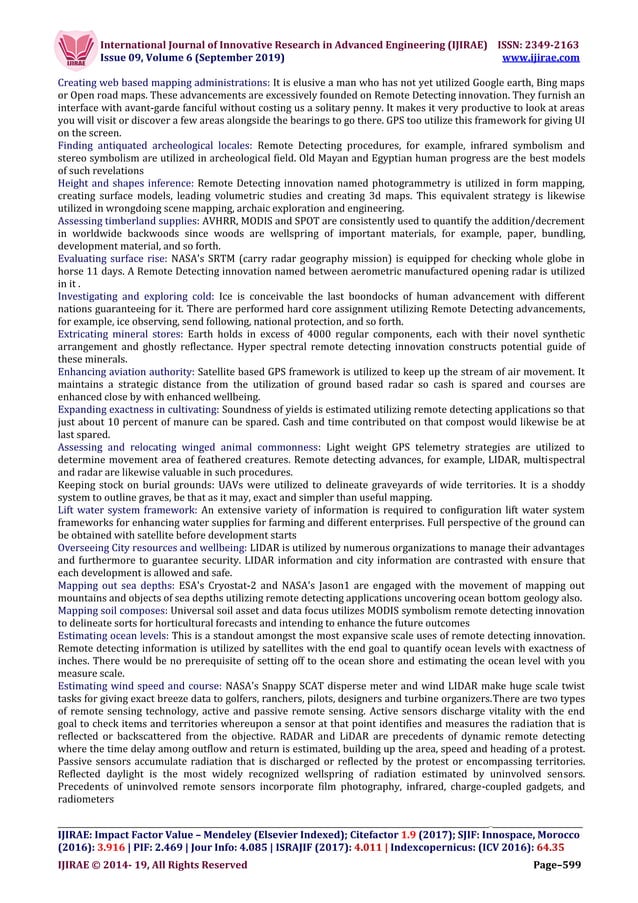REMOTE SENSING AND GEOGRAPHIC INFORMATION SYSTEMS | PDF REMOTE SENSING AND GEOGRAPHIC INFORMATION SYSTEMS | PDF