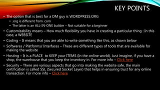 Digital Marketing - Key elements of a website | PPT