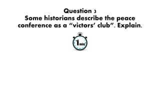 REVISION IGCSE CAMBRIDGE HISTORY: PARIS PEACE CONFERENCE | PPTX