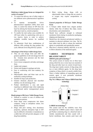 Advance Techniques of Bilayer tablet: A Review | PDF