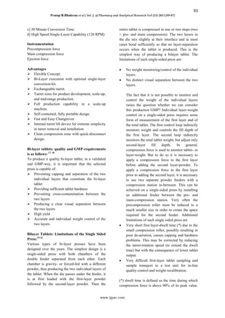 Advance Techniques of Bilayer tablet: A Review | PDF