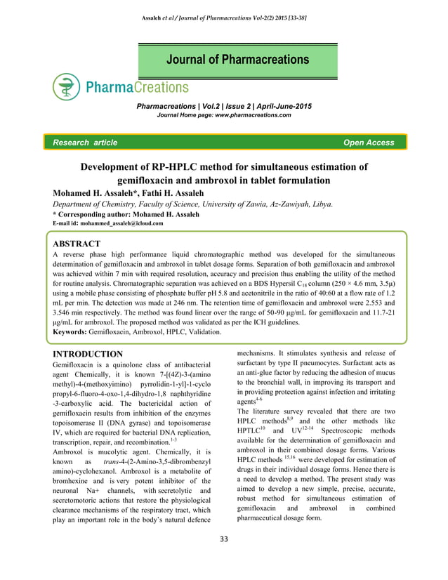 Development Of Rp Hplc Method For Simultaneous Estimation Of