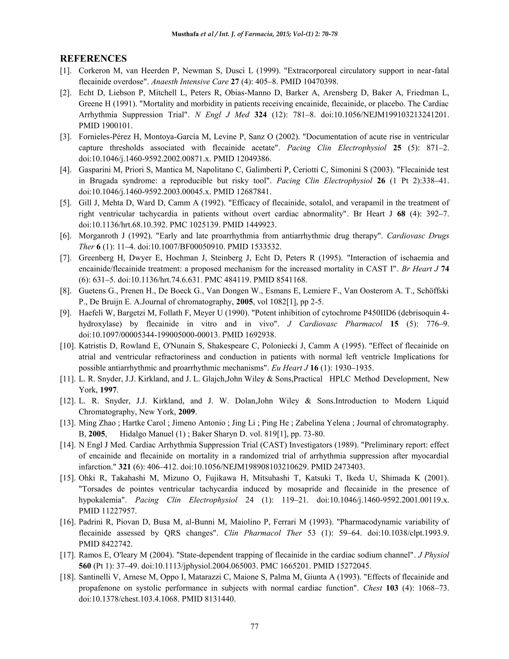 Rp Hplc Method Development And Validation For Estimation Of Flecainide Acetate In Bulk And Tablet