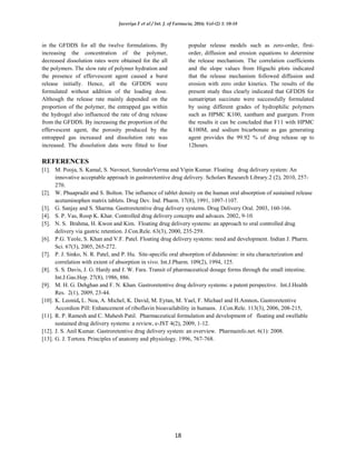 Development and evaluation of gastroretentive floating tablets of ...