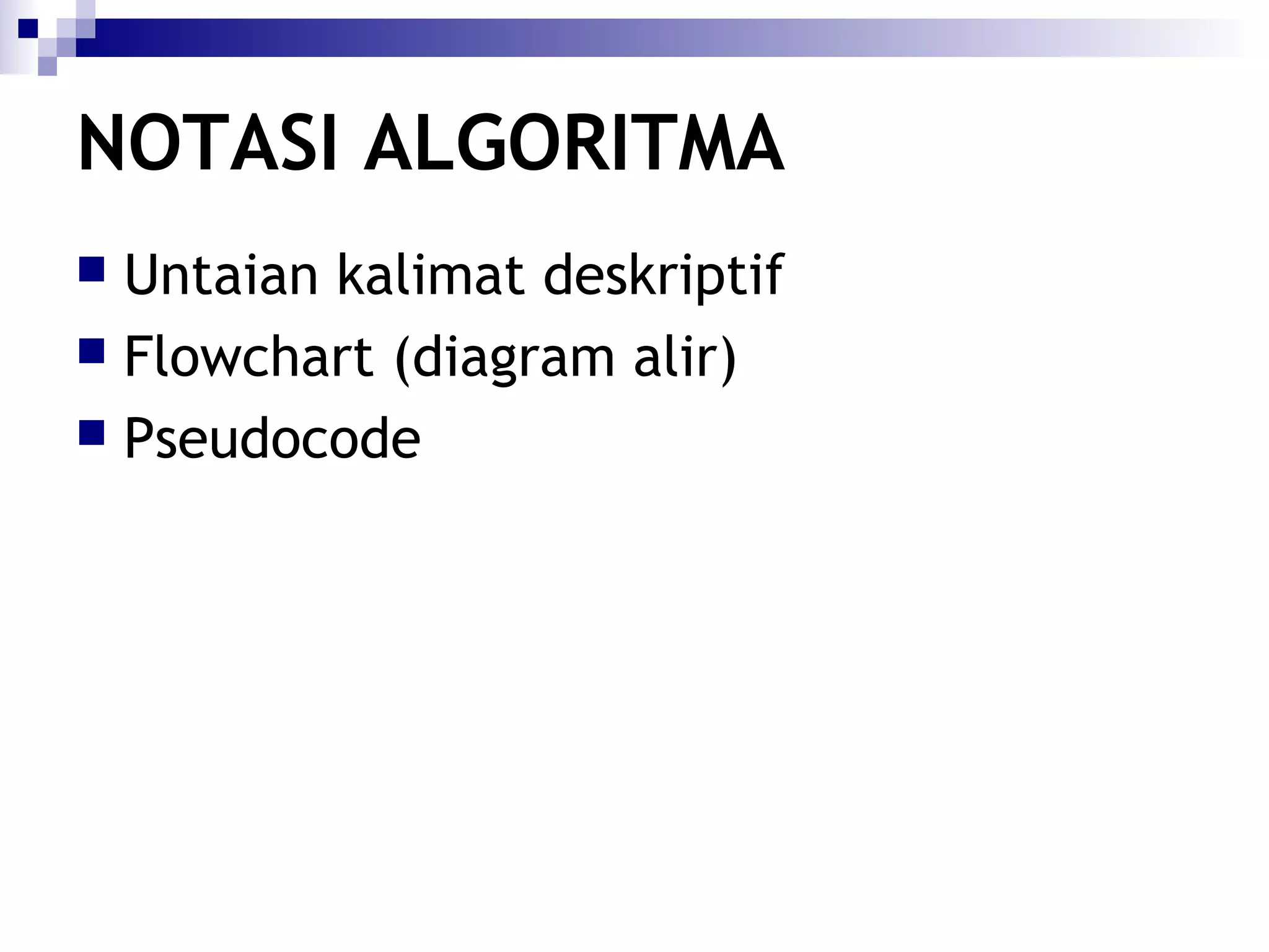 notasi algoritma | PPT