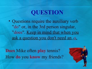 02 01 the present simple tense | PPT