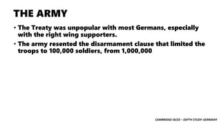 HISTORY IGCSE CONTENT - 20TH CENTURY OPTION - DEPTH STUDY GERMANY ...