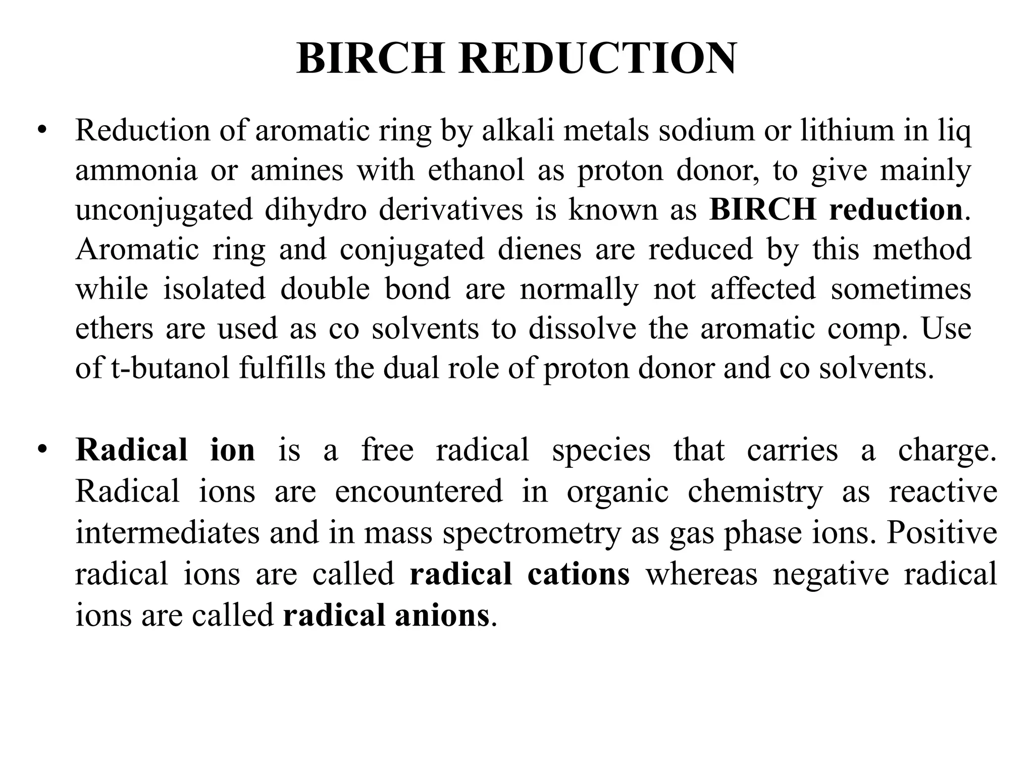 Birch reduction- As per PCI syllabus - Organic / Heterocyclic chemistry ...