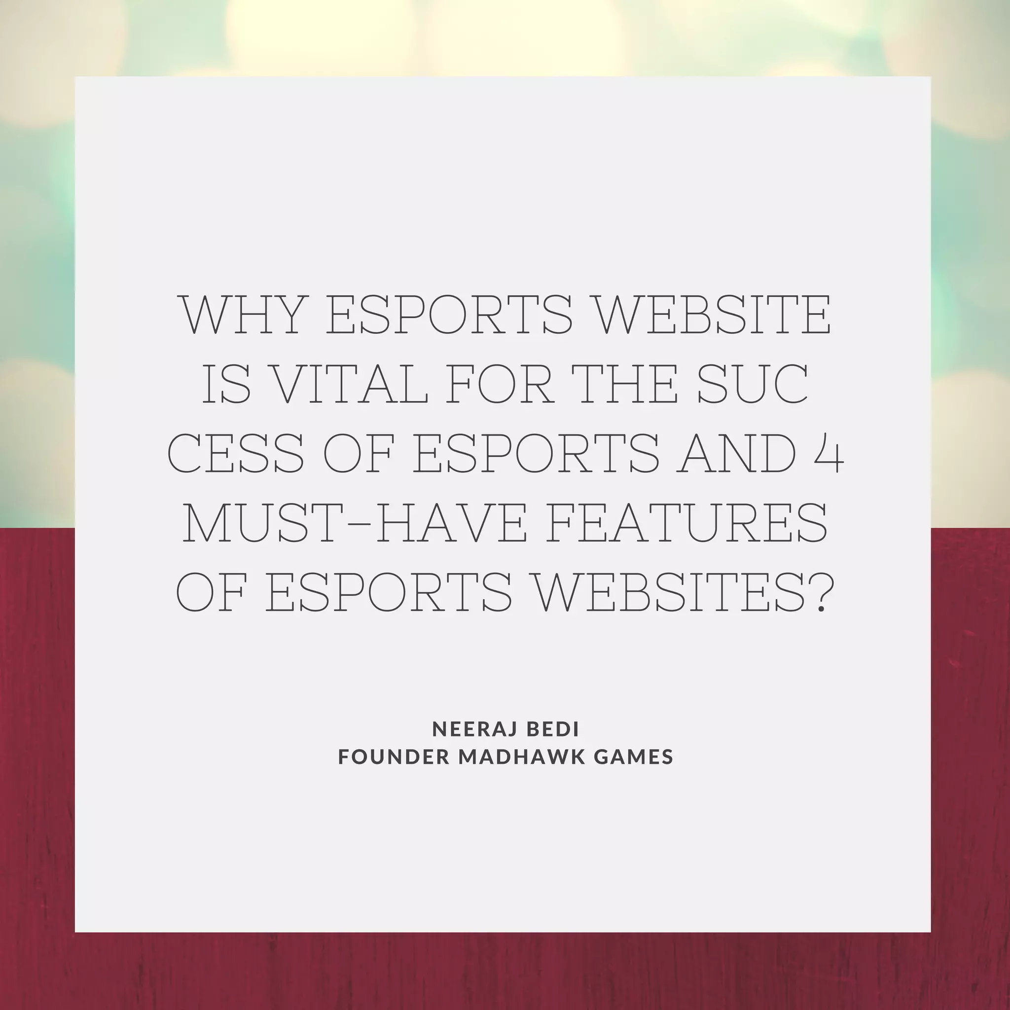WHY ESPORTS WEBSITE IS VITAL FOR THE SUC CESS OF ESPORTS AND 4 MUST ...