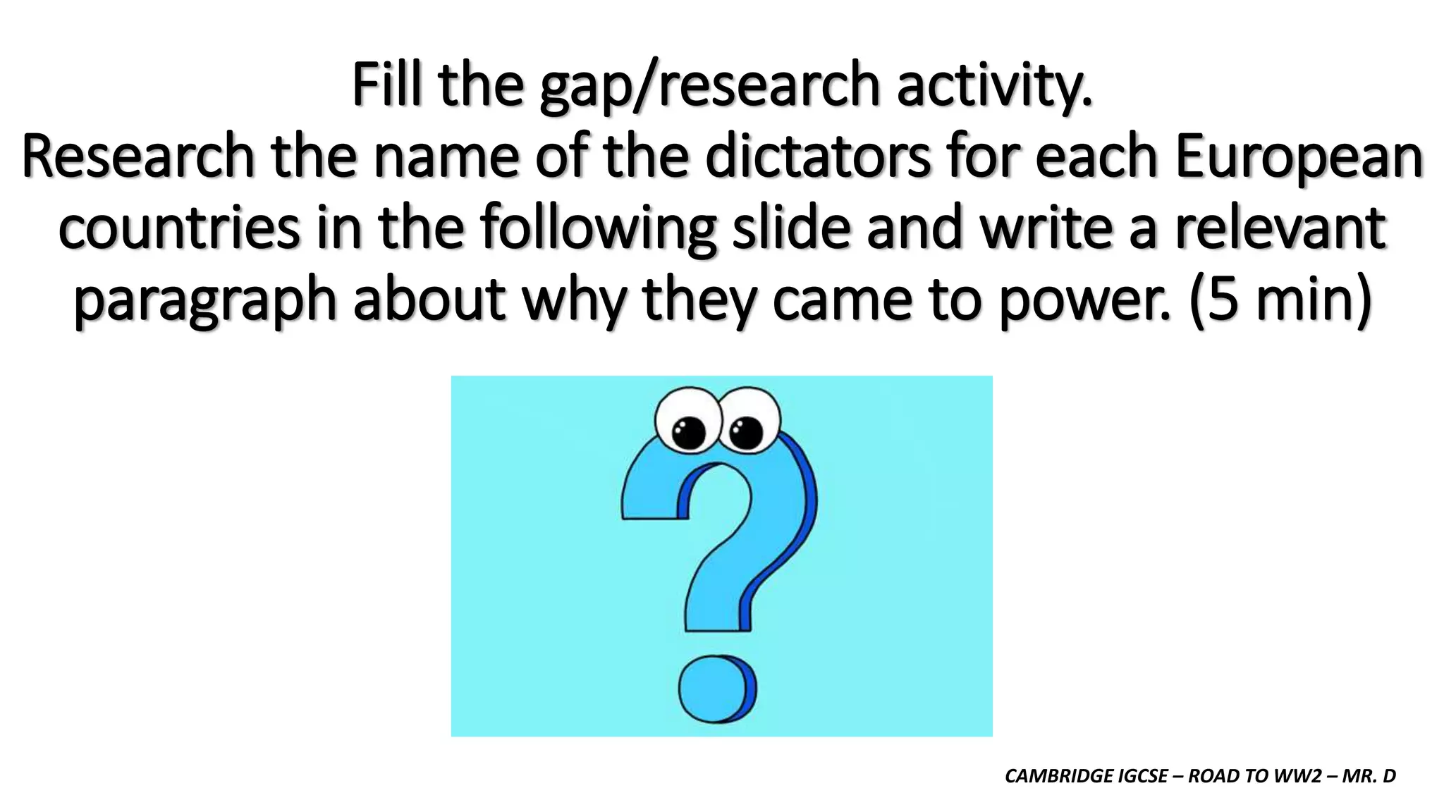 HISTORY IGCSE CONTENT - 20TH CENTURY OPTION - THE ROAD TO WW2: LONG ...