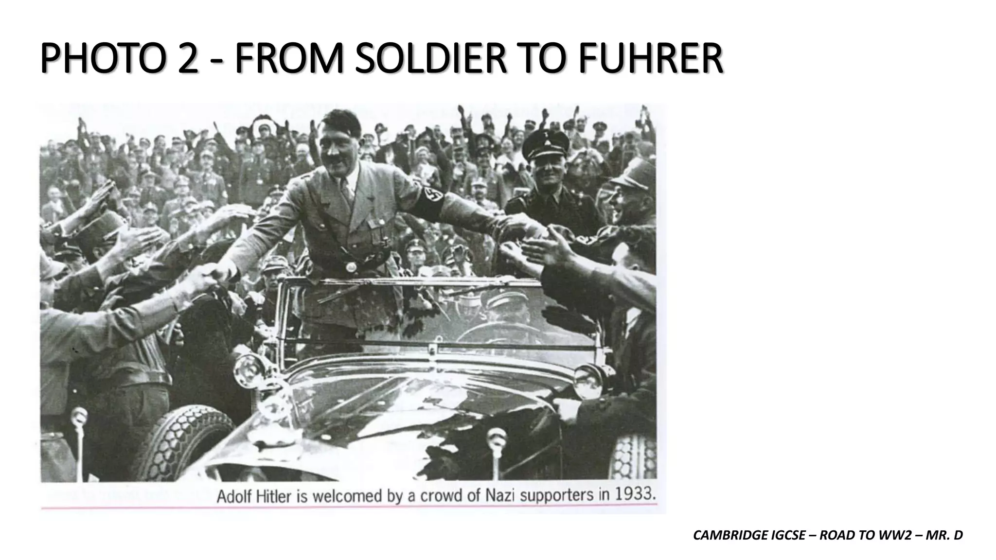 HISTORY IGCSE CONTENT - 20TH CENTURY OPTION - THE ROAD TO WW2: LONG ...