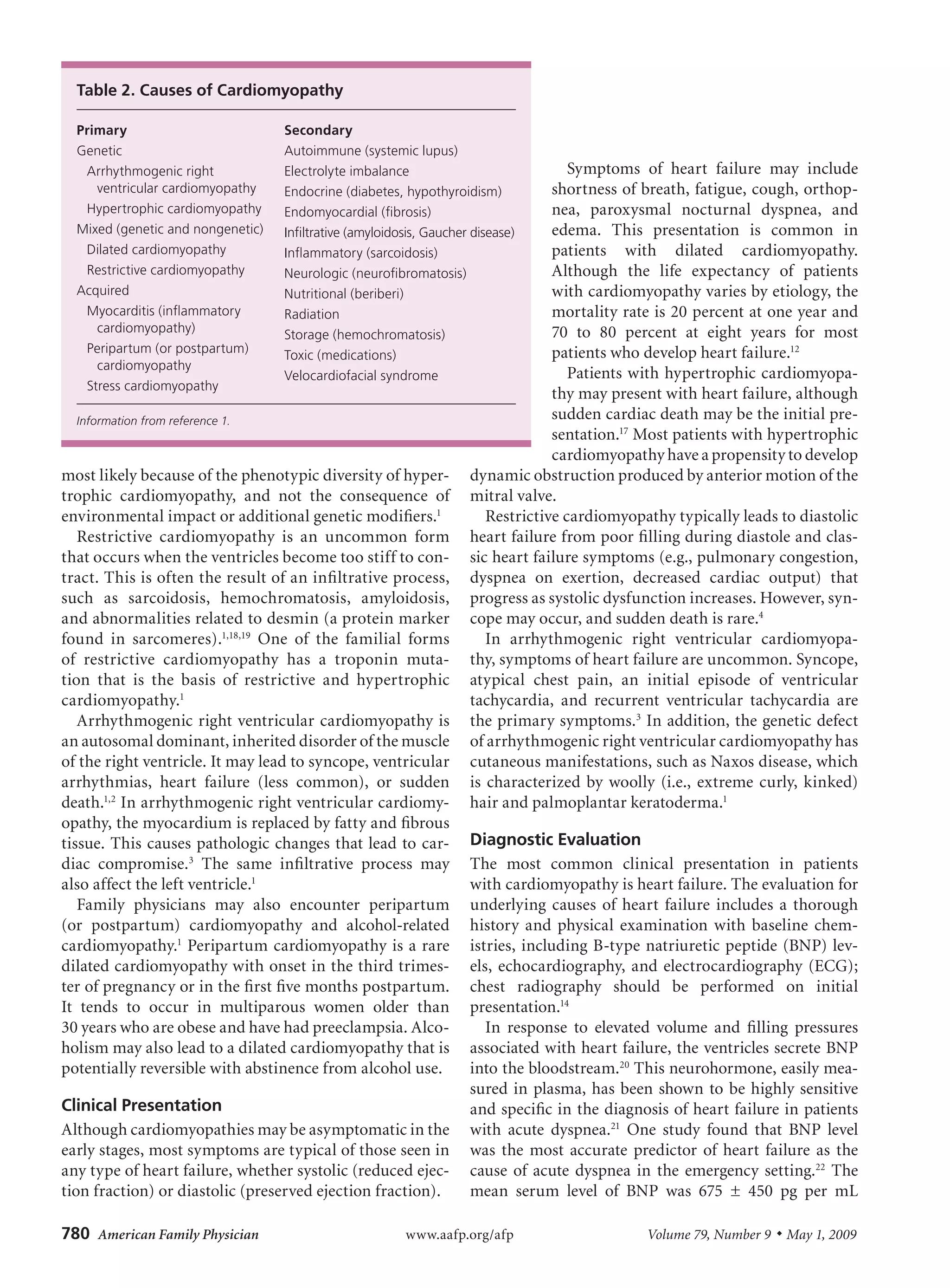 02 2009 - cardiomyopathy - an overview. | PDF