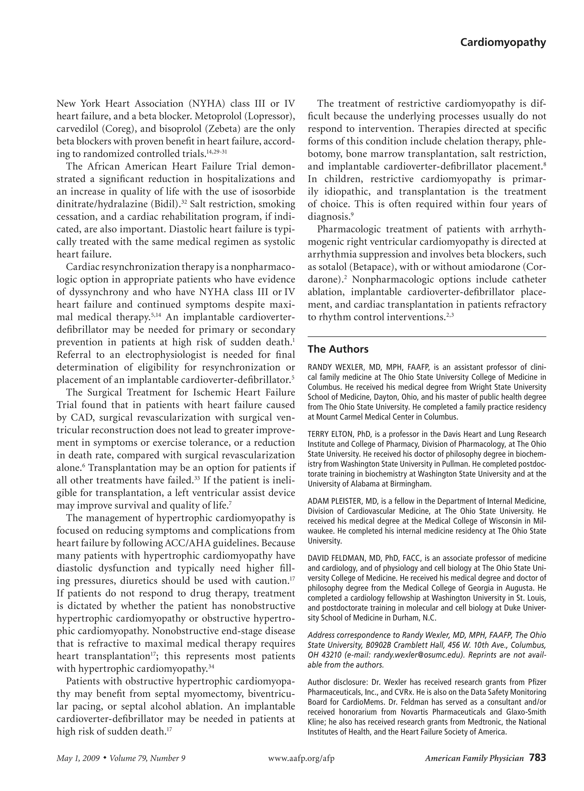 02 2009 - cardiomyopathy - an overview. | PDF