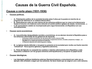 Causas a corto plazo de la Guerra Civil Española | PPT