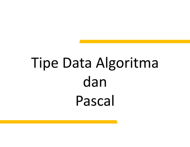 Algoritma & Pemograman - 02. Variabel dan Tipe Data | PDF