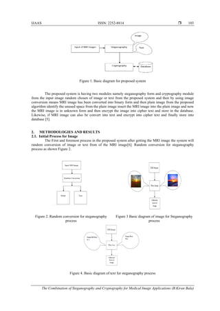The Combination of Steganography and Cryptography for Medical Image Applications | PDF