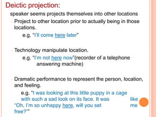 02 deixis and distance | PPTX