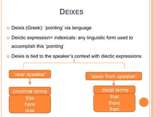 02 deixis and distance | PPTX