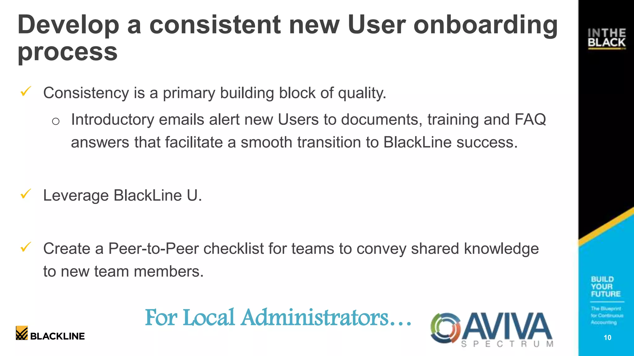 BlackLine System Admin Best Practices | PPTX