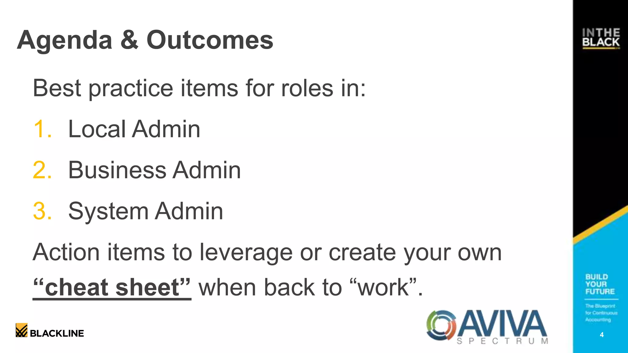 BlackLine System Admin Best Practices | PPTX