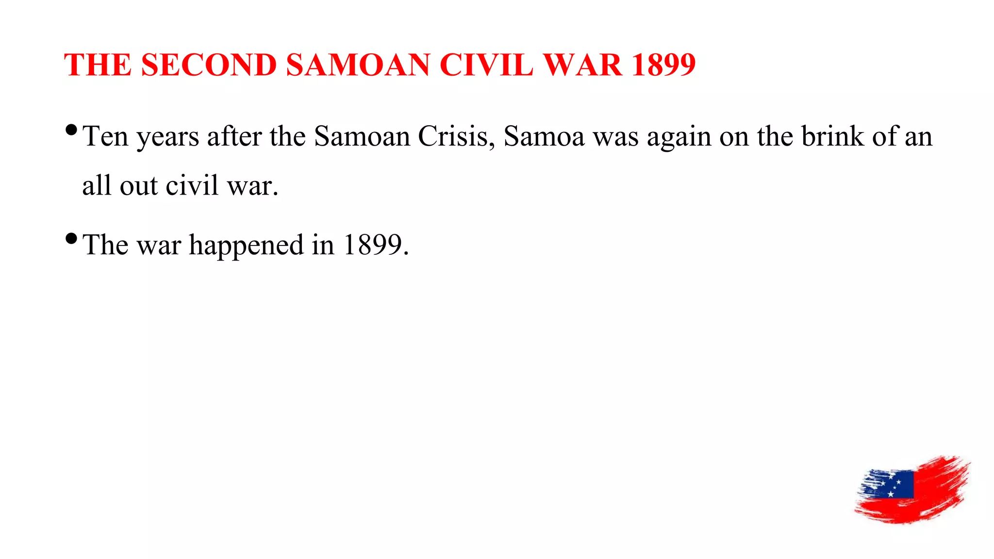 THE SAMOAN MAU MOVEMENT: THE CIVIL WARS | PPTX