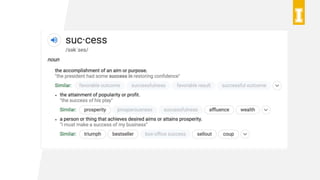 Defining Success | PPTX | College Planning | College Education