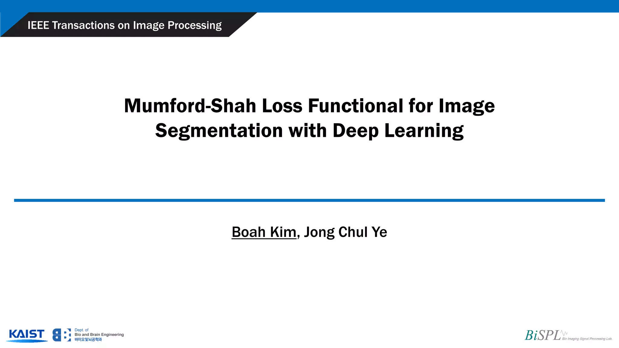 Mumford-Shah Loss Functional for Image Segmentation With Deep Learning | PDF