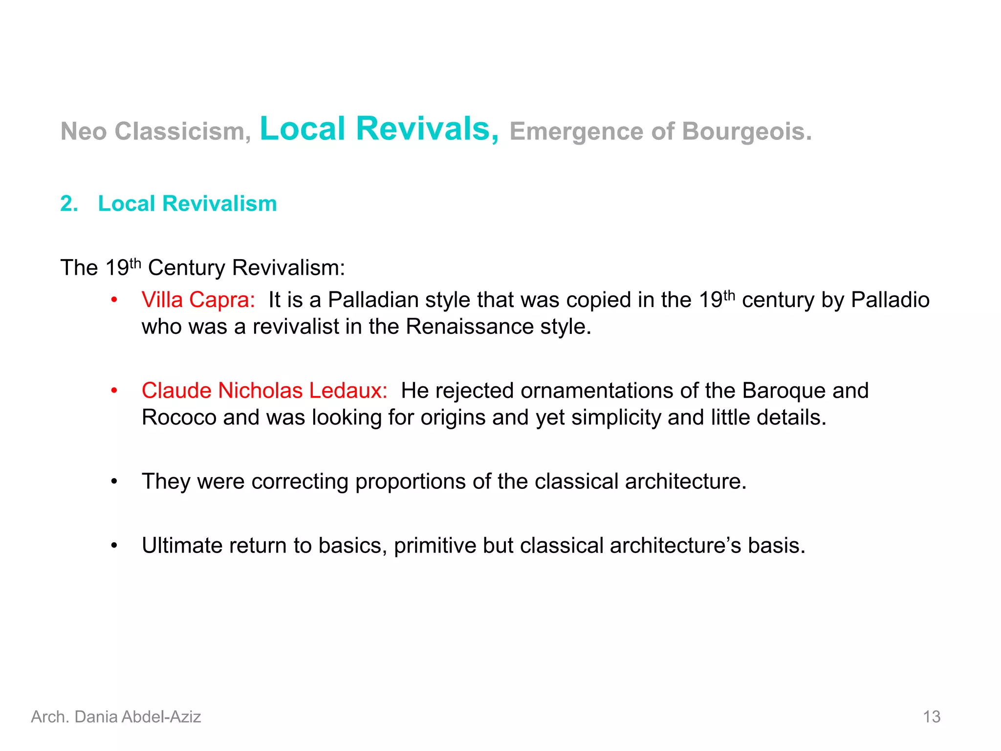 history of contemporary architecture - 02. Local Revivals .ppt