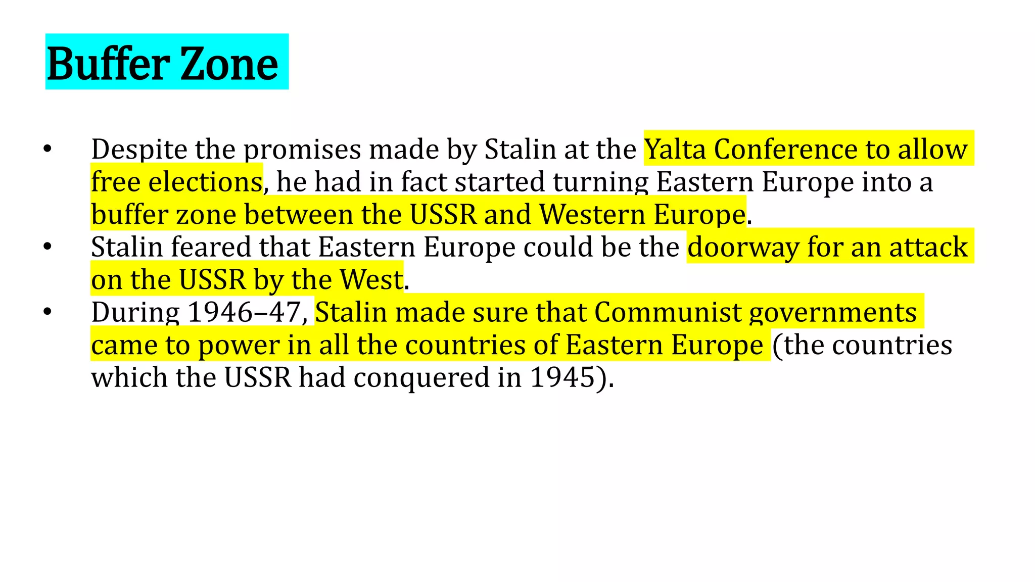 02. SOVIET CONTROL OF EASTERN EUROPE: Soviet takeover of the region | PPT