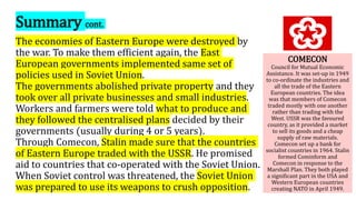 02. SOVIET CONTROL OF EASTERN EUROPE: Soviet takeover of the region | PPT