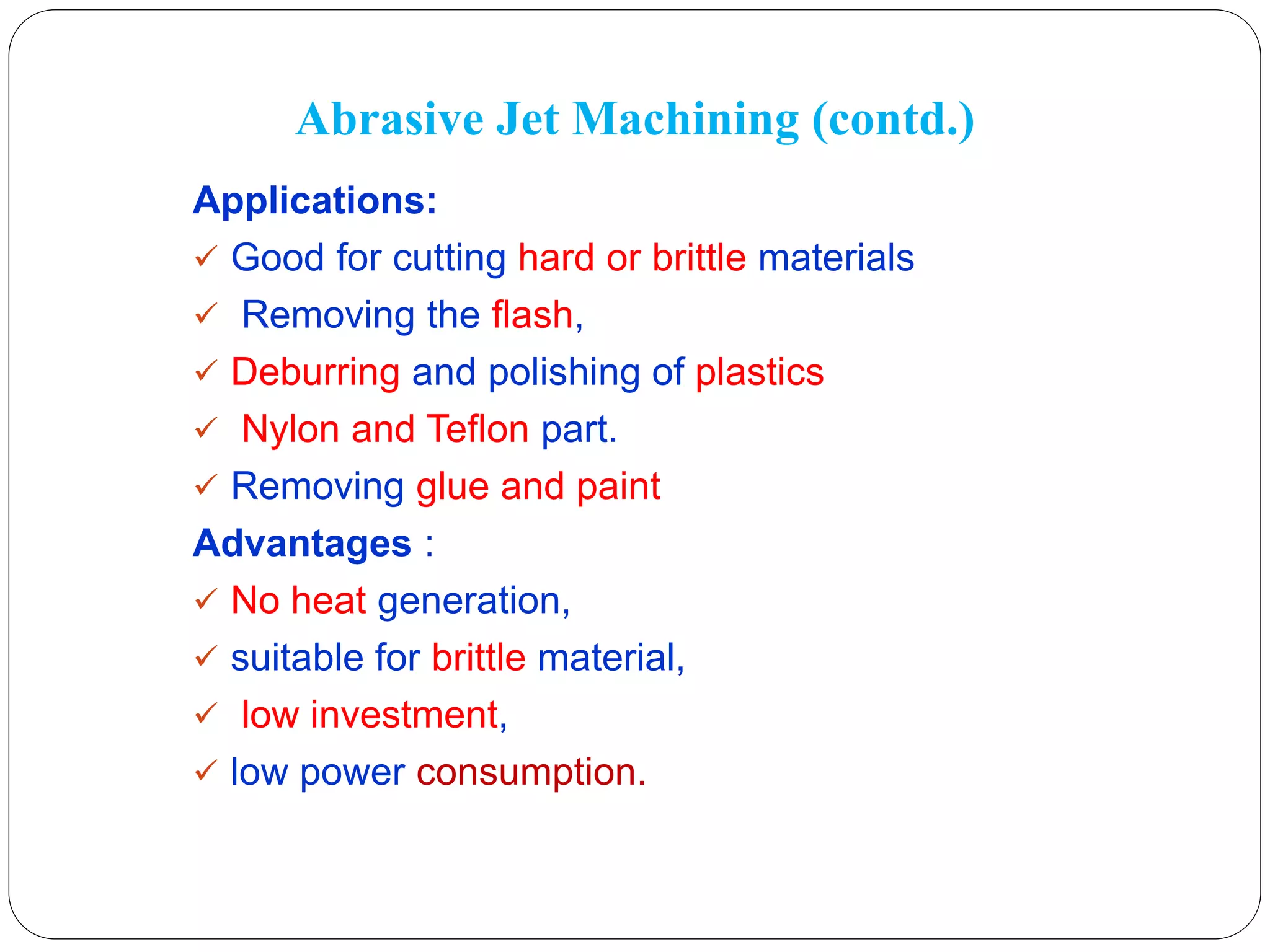 ABRASIVE JET MACHINING | PPT
