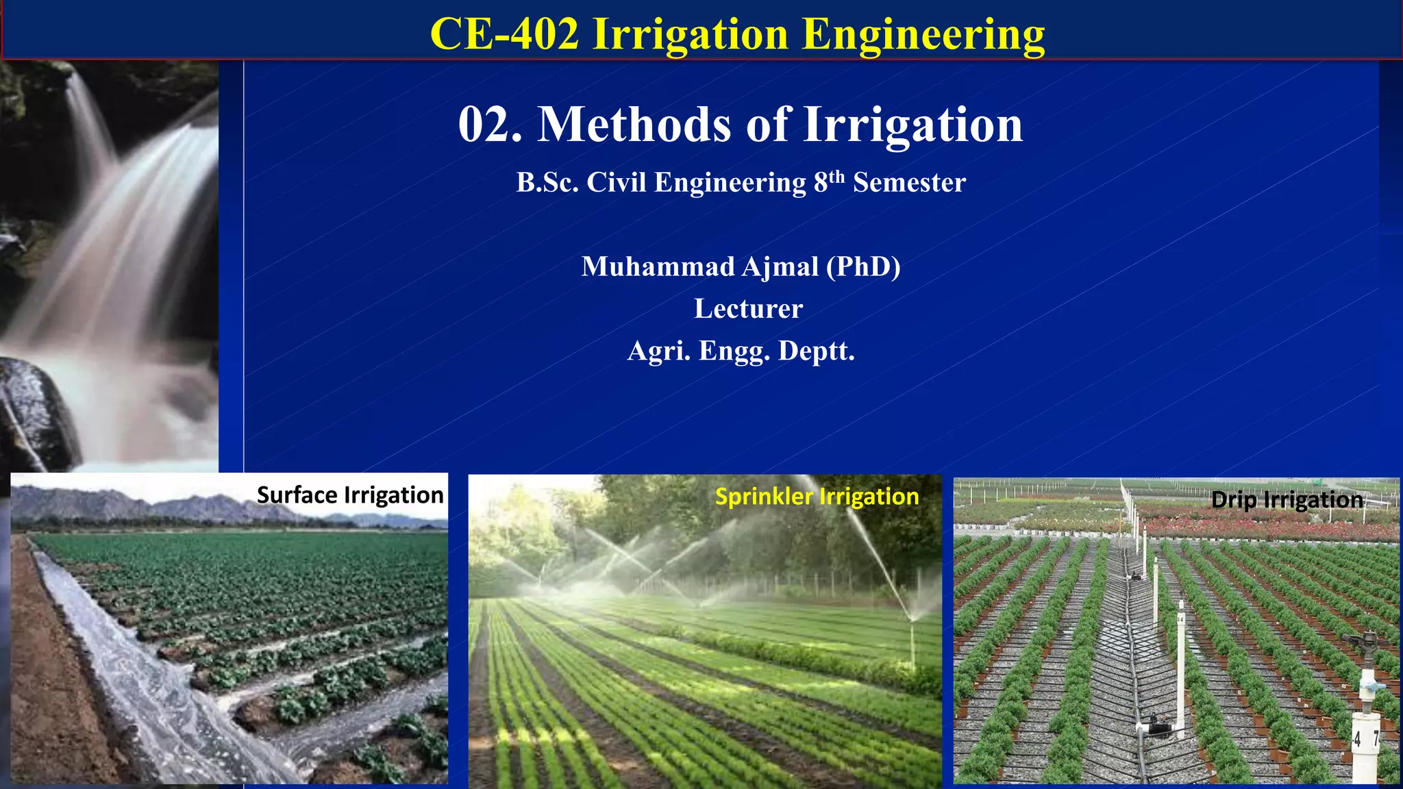 02. Methods of Irrigation.pdf | Agriculture | Industries