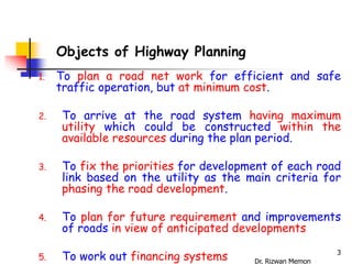 Highway Planning, the Surveys and Studies | PDF