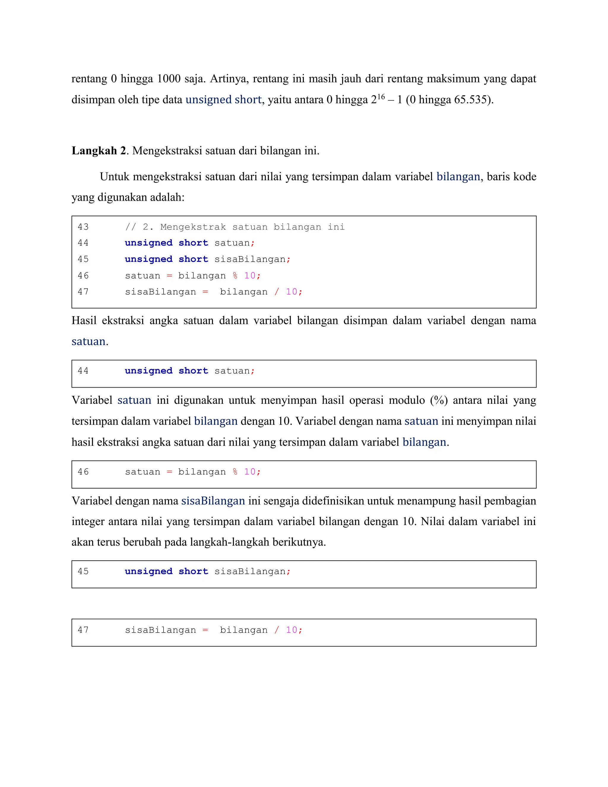 2.6. Jumlah Digit dalam Bilangan Ratusan Menggunakan C++ | PDF