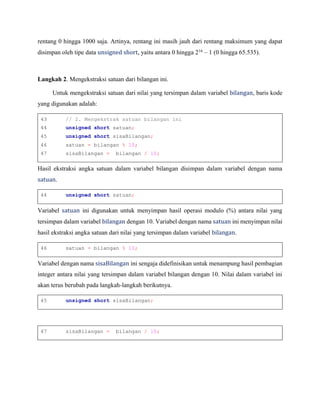 2.6. Jumlah Digit dalam Bilangan Ratusan Menggunakan C++ | PDF