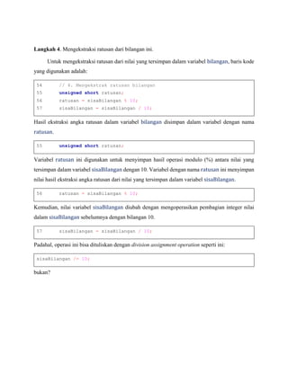 2.6. Jumlah Digit dalam Bilangan Ratusan Menggunakan C++ | PDF