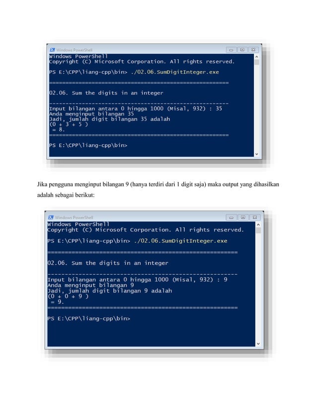 2.6. Jumlah Digit dalam Bilangan Ratusan Menggunakan C++ | PDF